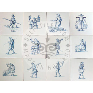 Crafts People Tiles (AB) - Delft Tiles