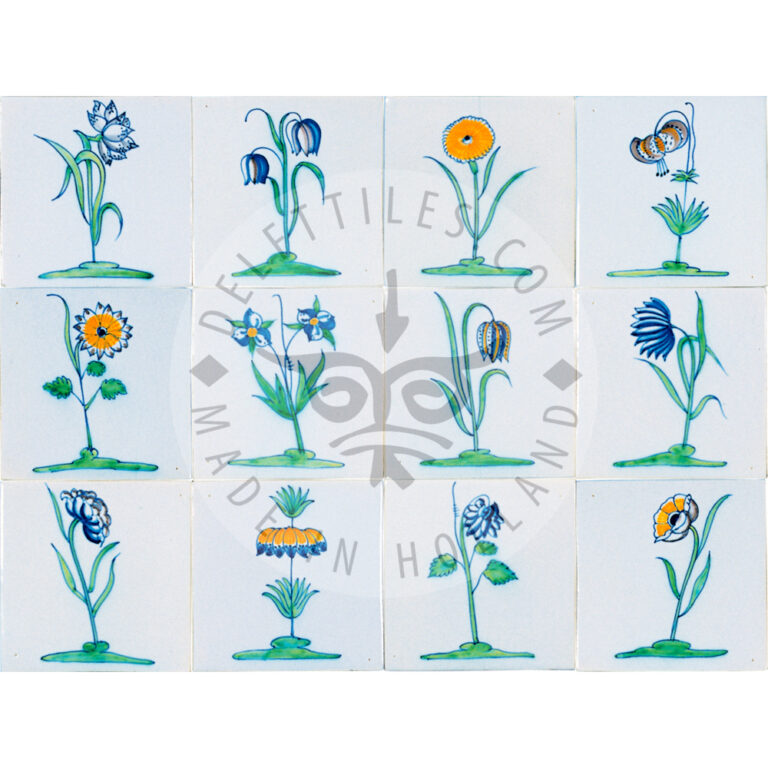 Floral & Fruit Tiles Archives - Delft Tiles