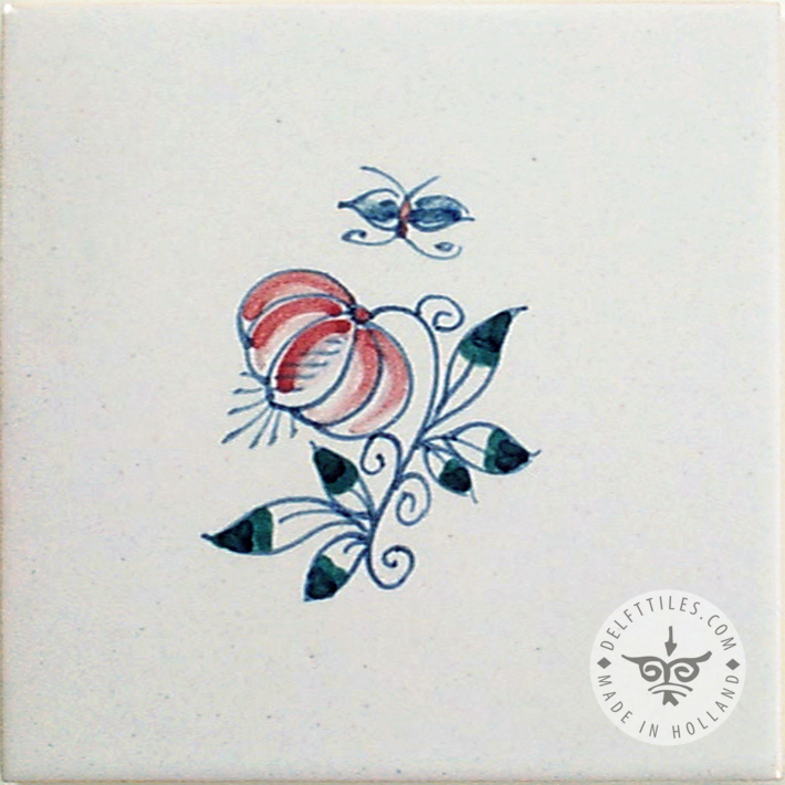 Small Flower Tiles multi color (BK_mc) - Delft Tiles