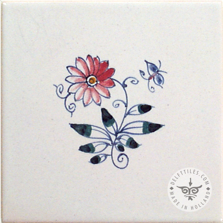Small Flower Tiles multi color (BK_mc) - Delft Tiles