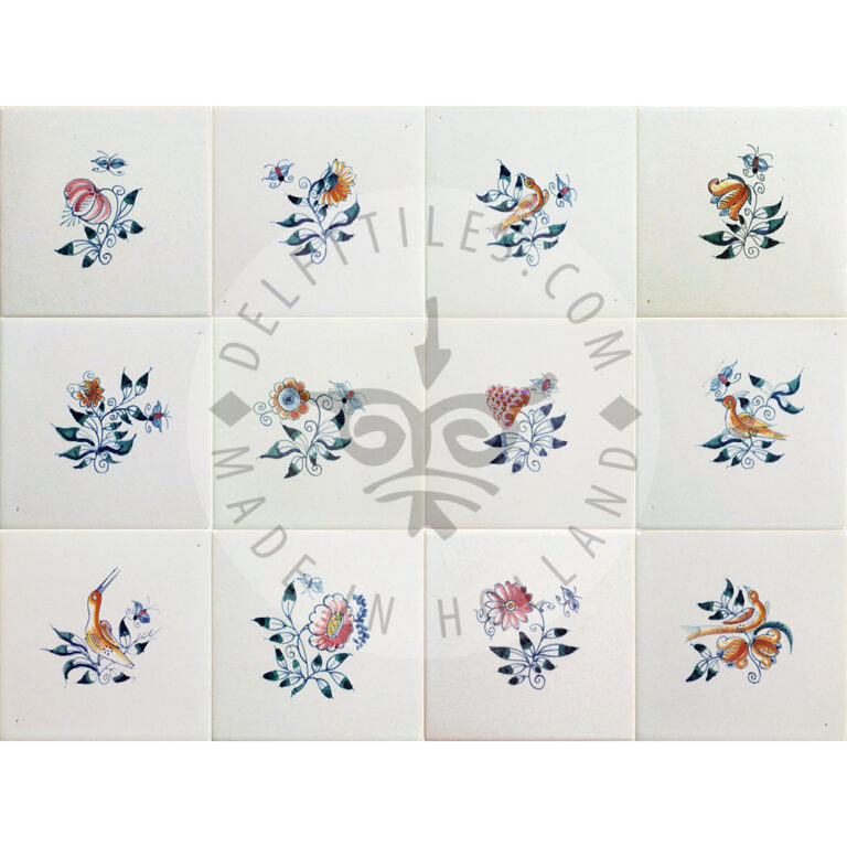 Floral & Fruit Tiles Archives - Delft Tiles