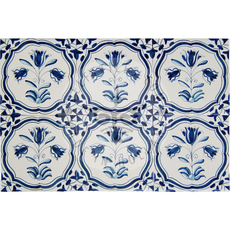 Three Tulip Tiles (BTac) - Delft Tiles
