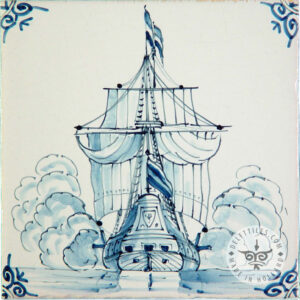 Three Masted Ship Tiles (SD) - Delft Tiles