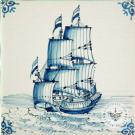 Three Masted Ship Tiles (SD) - Delft Tiles
