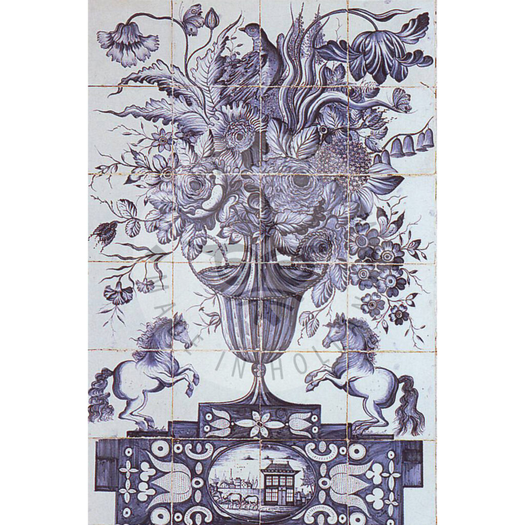 24 tile century antique tile panel - Delft Tiles