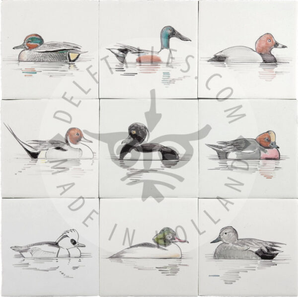 Ducks on Tiles (HDE2_mc) - Delft Tiles