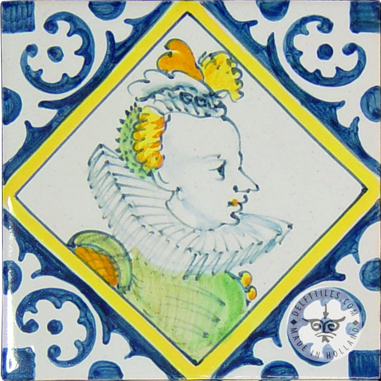 Portraits in square Tiles (PT) - Delft Tiles