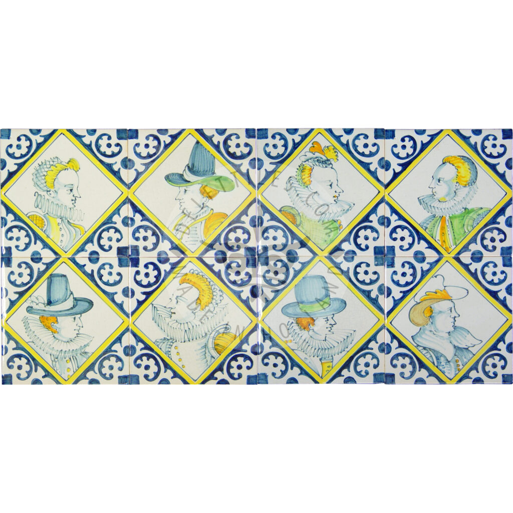 Portraits in square Tiles (PT) - Delft Tiles