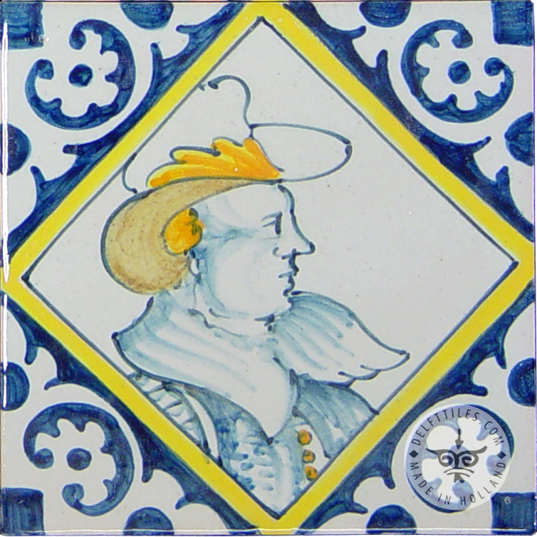 Portraits in square Tiles (PT) - Delft Tiles