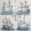 Three Masted Ship Tiles (SD) - Delft Tiles