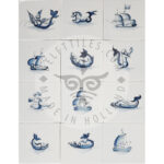Mix Fish & Boat Tiles (ZW3) - Delft Tiles