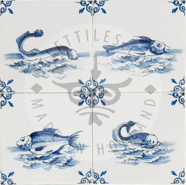 Classic Fish on Tile (VI) - Delft Tiles