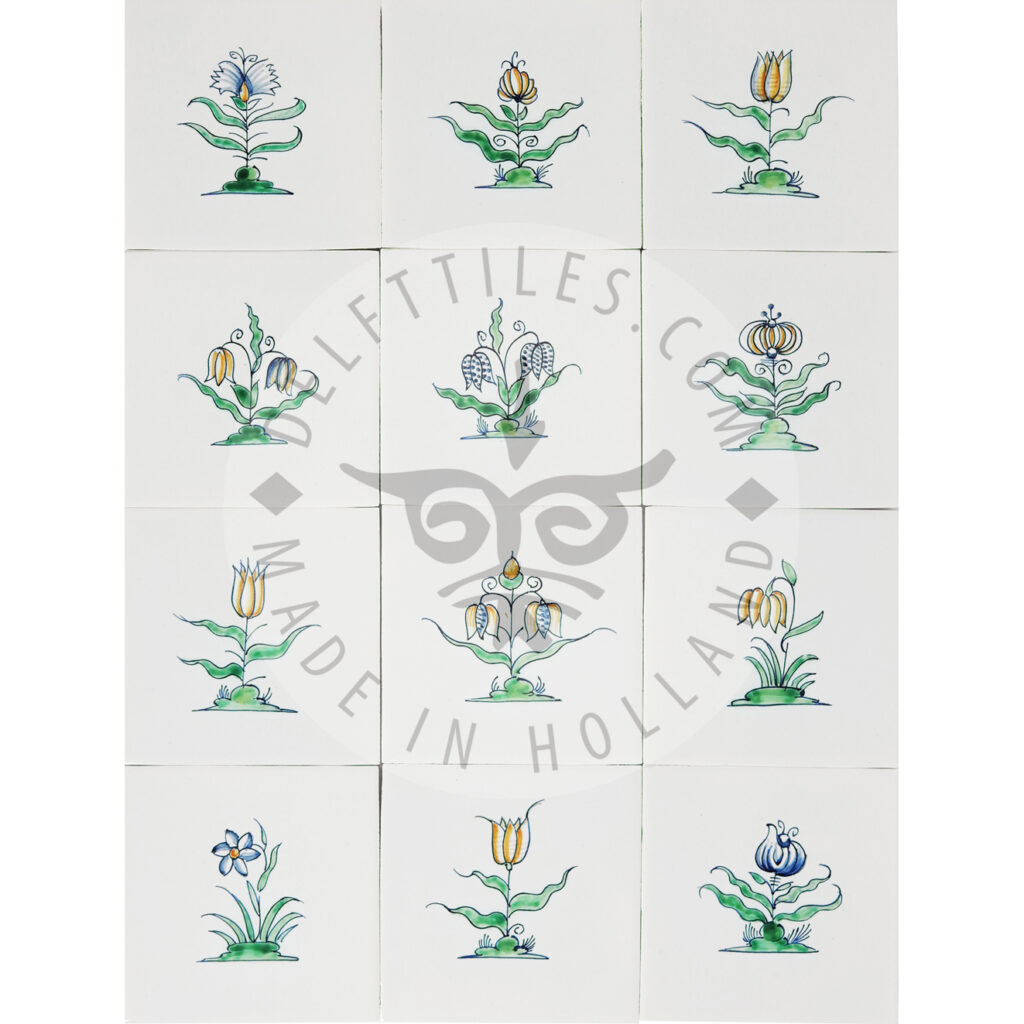 Floral & Fruit Tiles Archives - Delft Tiles