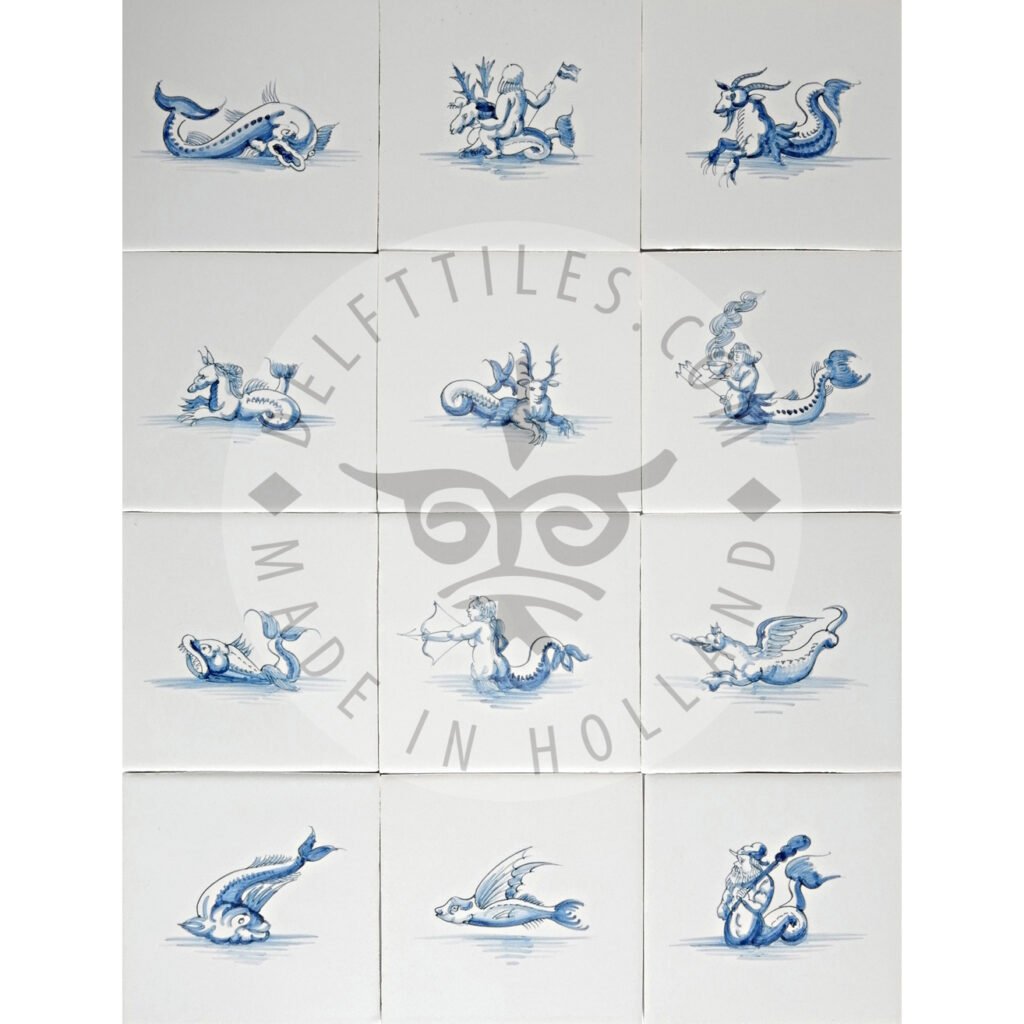 Sea Creatures - Fish Tiles (ZW2) - Delft Tiles