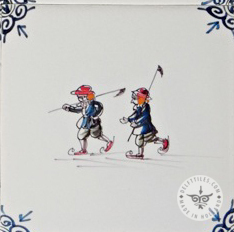 2 Playful Children Tiles Multi Color (KSD2_mc) - Delft Tiles