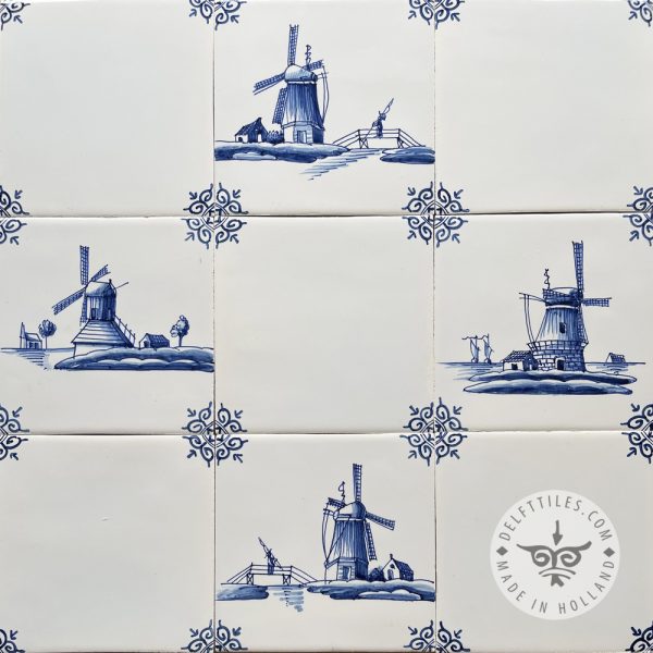 Landscape Dutch Windmill Tiles (LM) - Delft Tiles