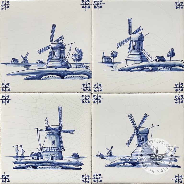 Landscape Dutch Windmill Tiles (LM) - Delft Tiles
