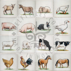 Farm Animals Tiles (HDB) - Delft Tiles
