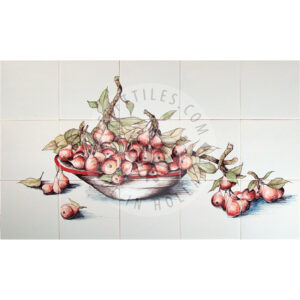 Stew Pears panel 5x3 Tiles (HF15a) - Delft Tiles