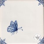 Butterflies Small Tile (HDVK) - Delft Tiles