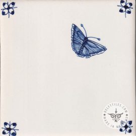 Butterflies Small Tile (HDVK) - Delft Tiles
