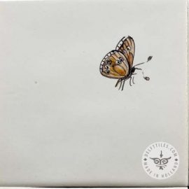 Butterflies Small Multi Color Tile (HDVK_mc) - Delft Tiles