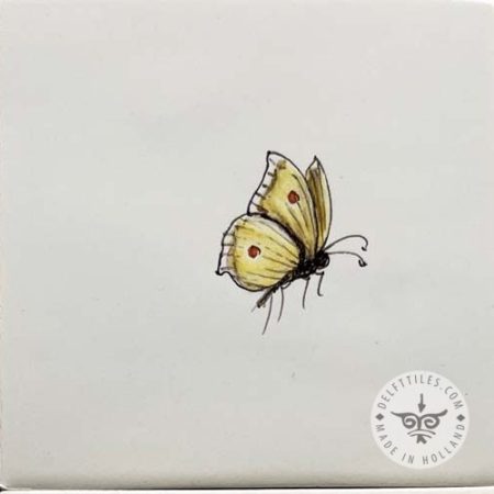 Butterflies Small Multi Color Tile (HDVK_mc) - Delft Tiles