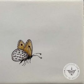 Butterflies Small Multi Color Tile (HDVK_mc) - Delft Tiles