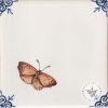 Butterflies Small Tile (HDVK) - Delft Tiles