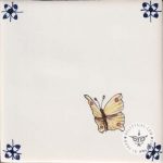 Butterflies Small Tile (HDVK) - Delft Tiles