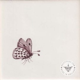Butterflies Small Tile (HDVK) - Delft Tiles