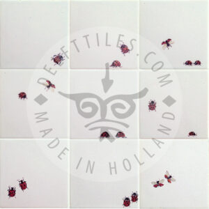 Ladybug Insect Tile (HDL_mc) - Delft Tiles
