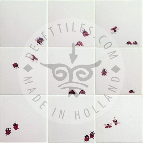 Ladybug Insect Tile (HDL_mc) - Delft Tiles