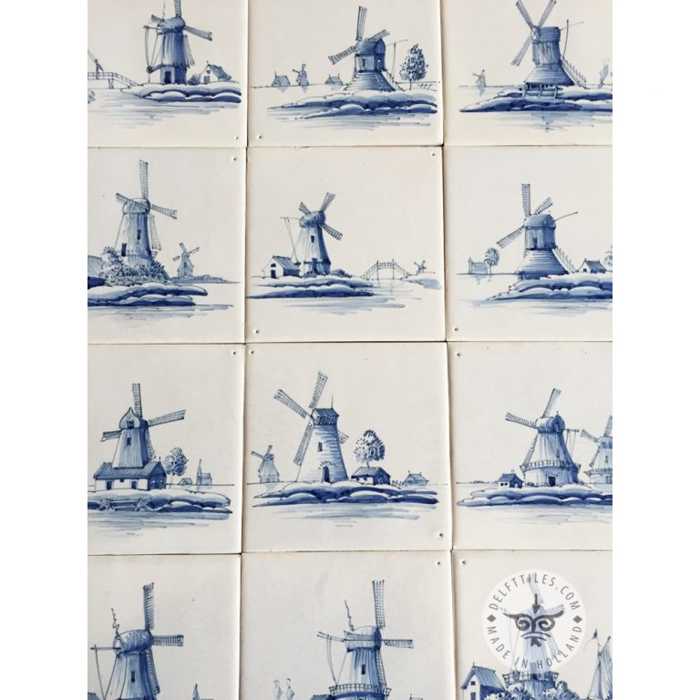 Landscape Dutch Windmill Tiles (LM) - Delft Tiles