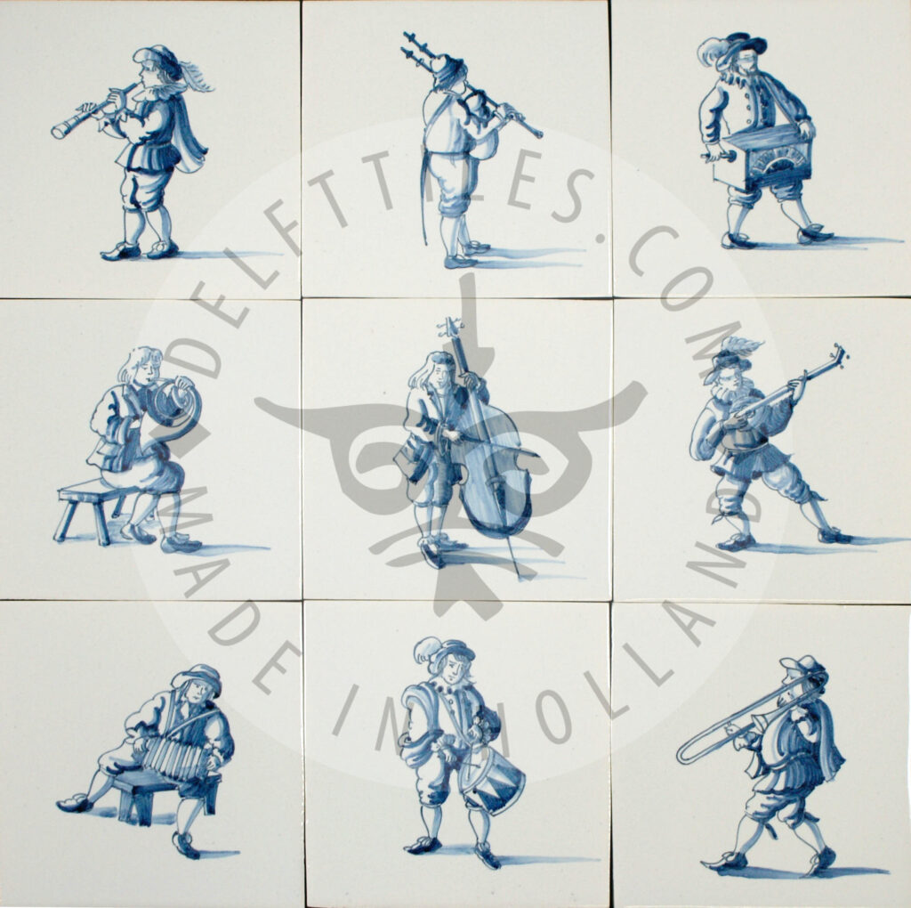 Musician Tiles (MU) - Delft Tiles