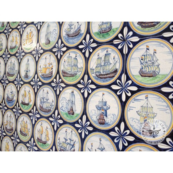Ships In Circle Tiles (SM_mc) - Delft Tiles