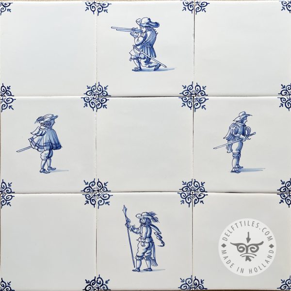 Soldier decorated tiles (SO) - Delft Tiles