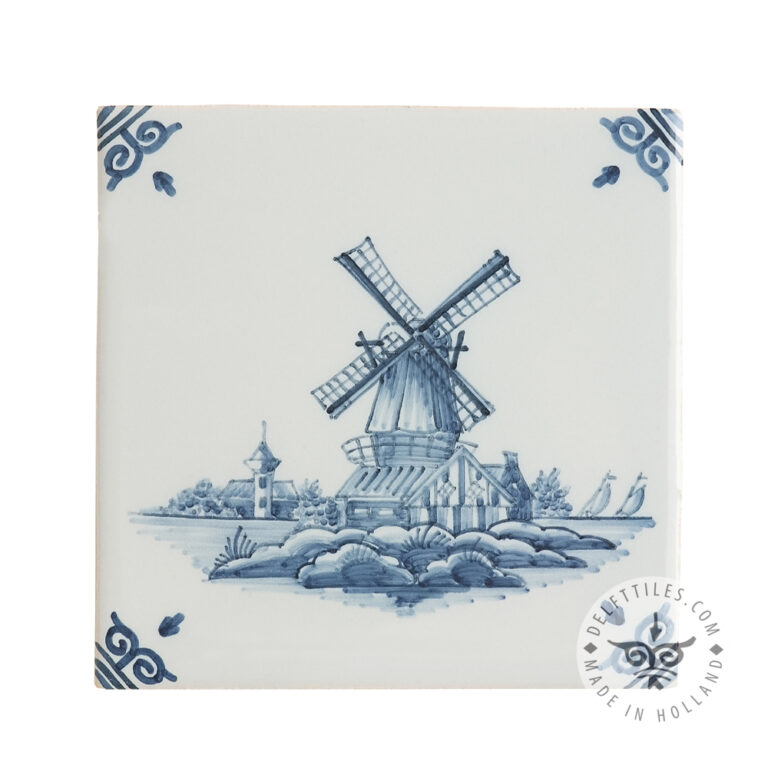 Delft blue Dutch windmill tiles (TML7) - Delft Tiles