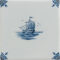 Hand decorated small boat tiles (TMS13) - Delft Tiles