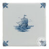 Hand decorated small boat tiles (TMS13) - Delft Tiles