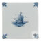 Hand decorated small boat tiles (TMS13) - Delft Tiles