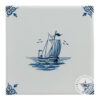 Hand decorated small boat tiles (TMS13) - Delft Tiles