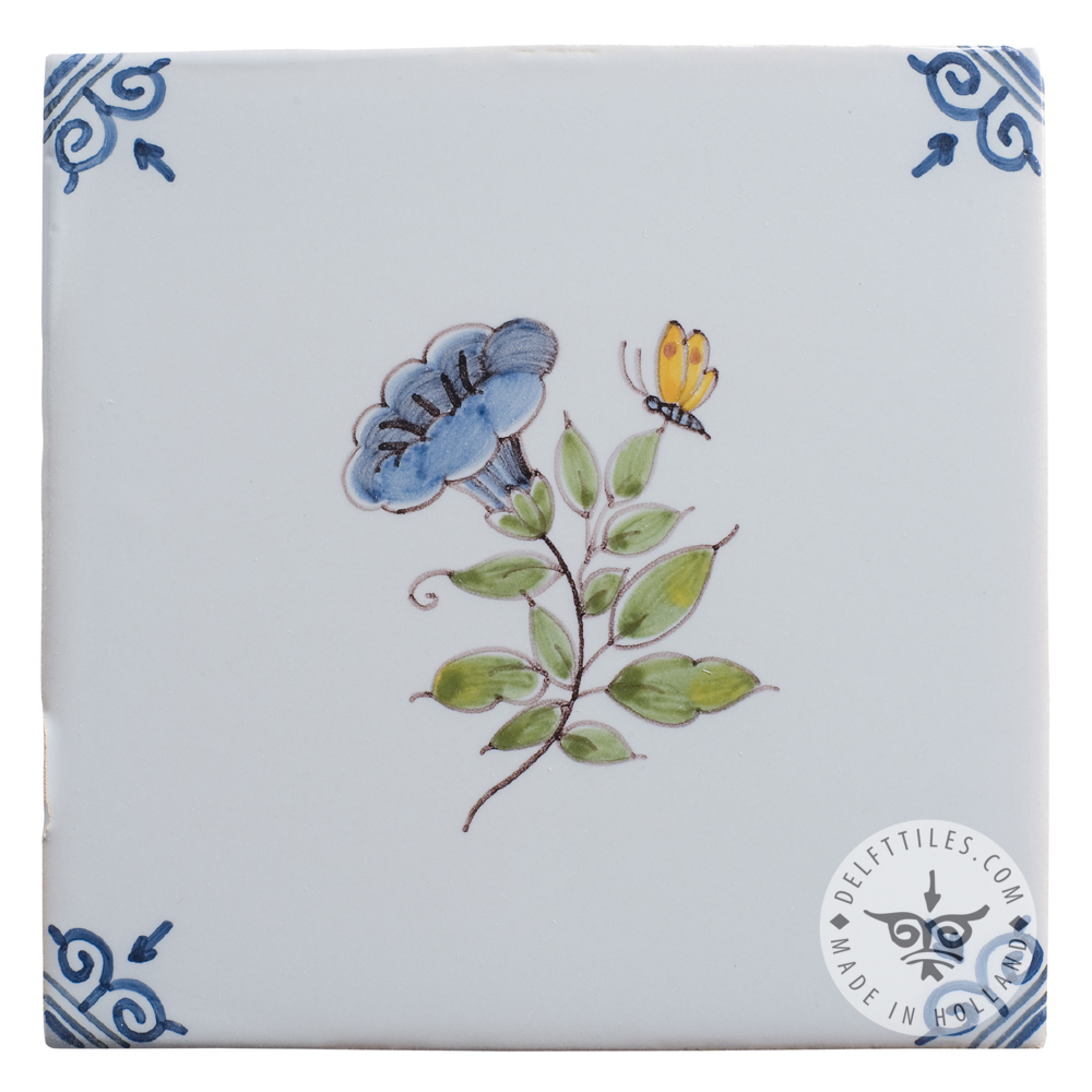 Small colored flower tiles (TMB4) - Delft Tiles