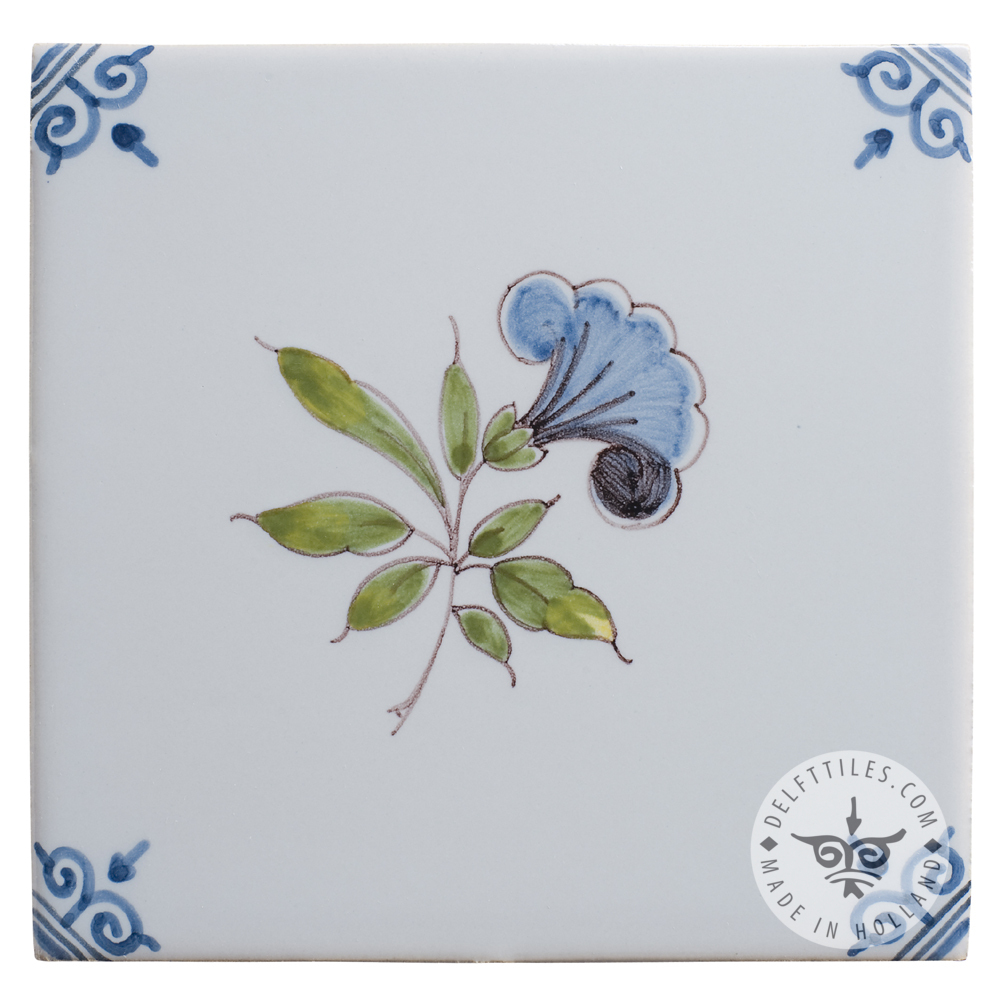 Small colored flower tiles (TMB4) - Delft Tiles