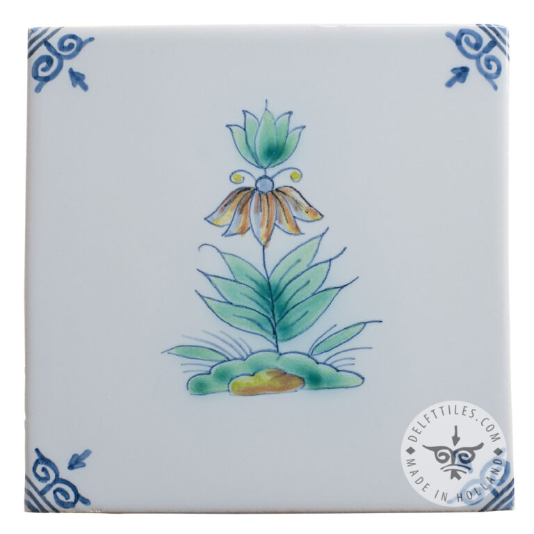 Tulips bulbs decorated flowers tiles(TMZ6) - Delft Tiles