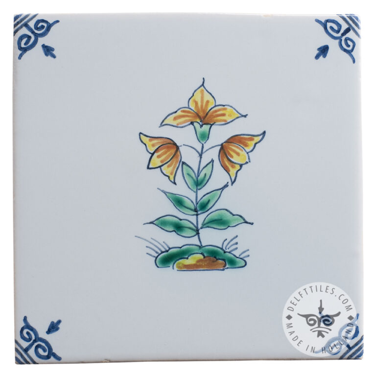 Tulips bulbs decorated flowers tiles(TMZ6) - Delft Tiles