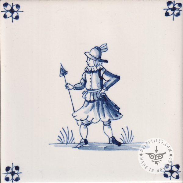 Soldier decorated tiles (SO) - Delft Tiles