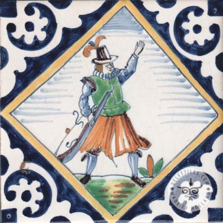 Soldier decorated tiles (SO) - Delft Tiles