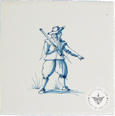 Soldier decorated tiles (SO) - Delft Tiles