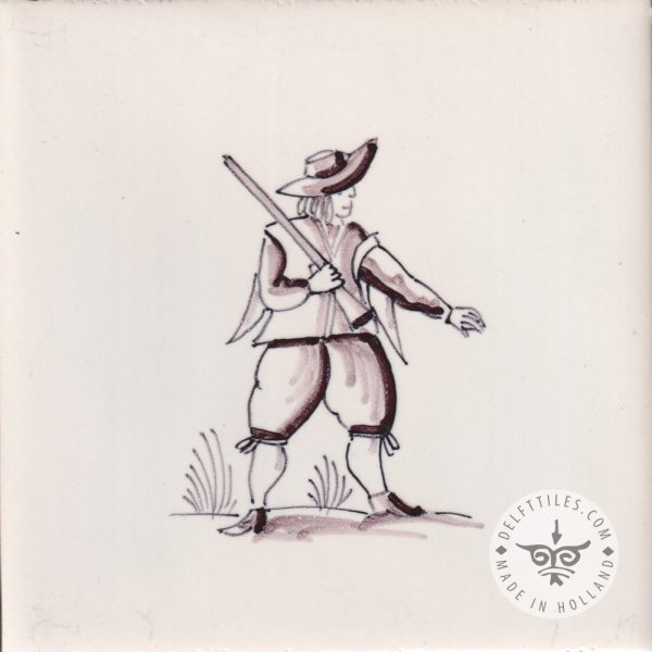 Soldier decorated tiles (SO) - Delft Tiles